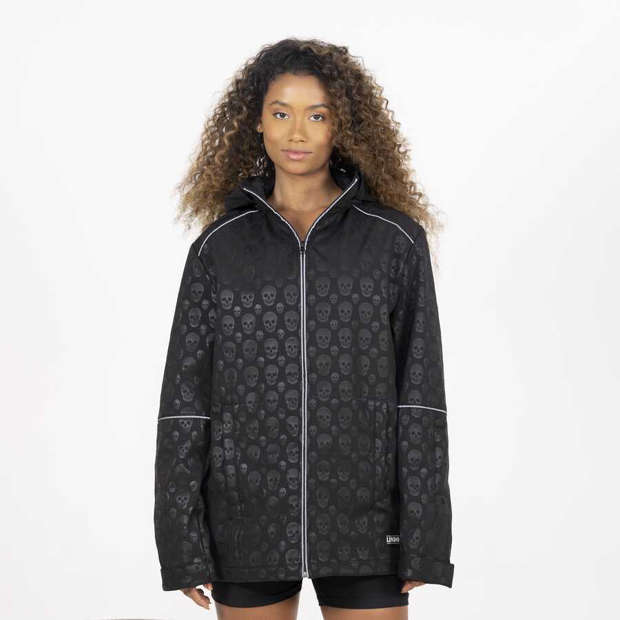 Lindo People Black Skull Unisex Yağmurluk Softshell Lindodogs